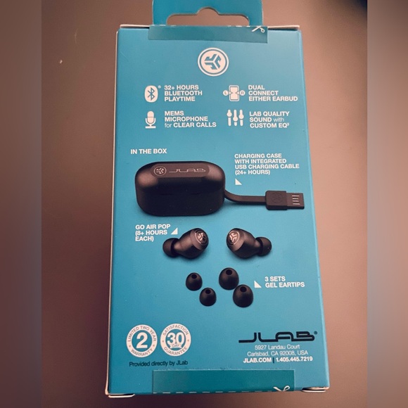 Jlab | Headphones | Nwt Jlab Go Air Pop Bluetooth Earbuds With Charging ...